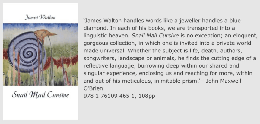 Snail Mail Cursive – James Walton Poetry